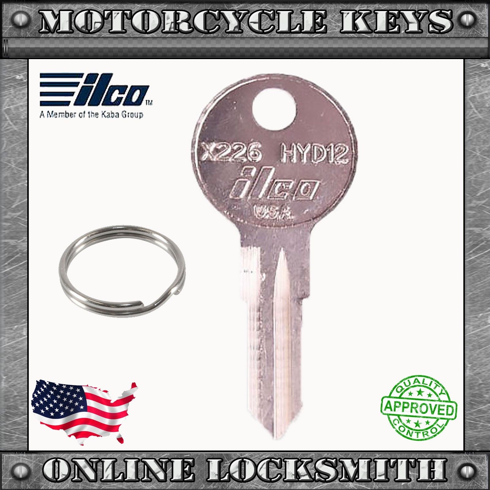 HYD12 – Motorcycle Key For Various Models Of Harley Davidson 1986-1995 ...