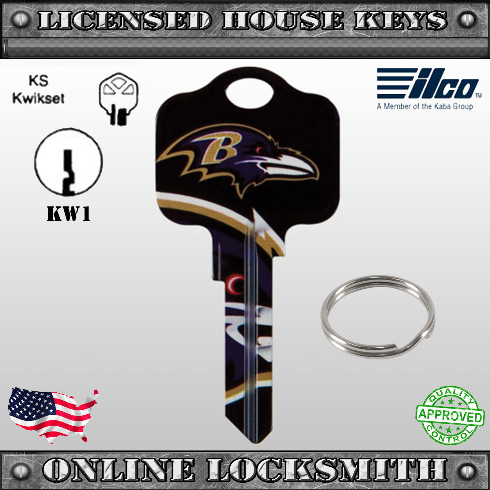 KW1 – Uncut Officially NFL Licensed Key Baltimore Ravens – Online ...