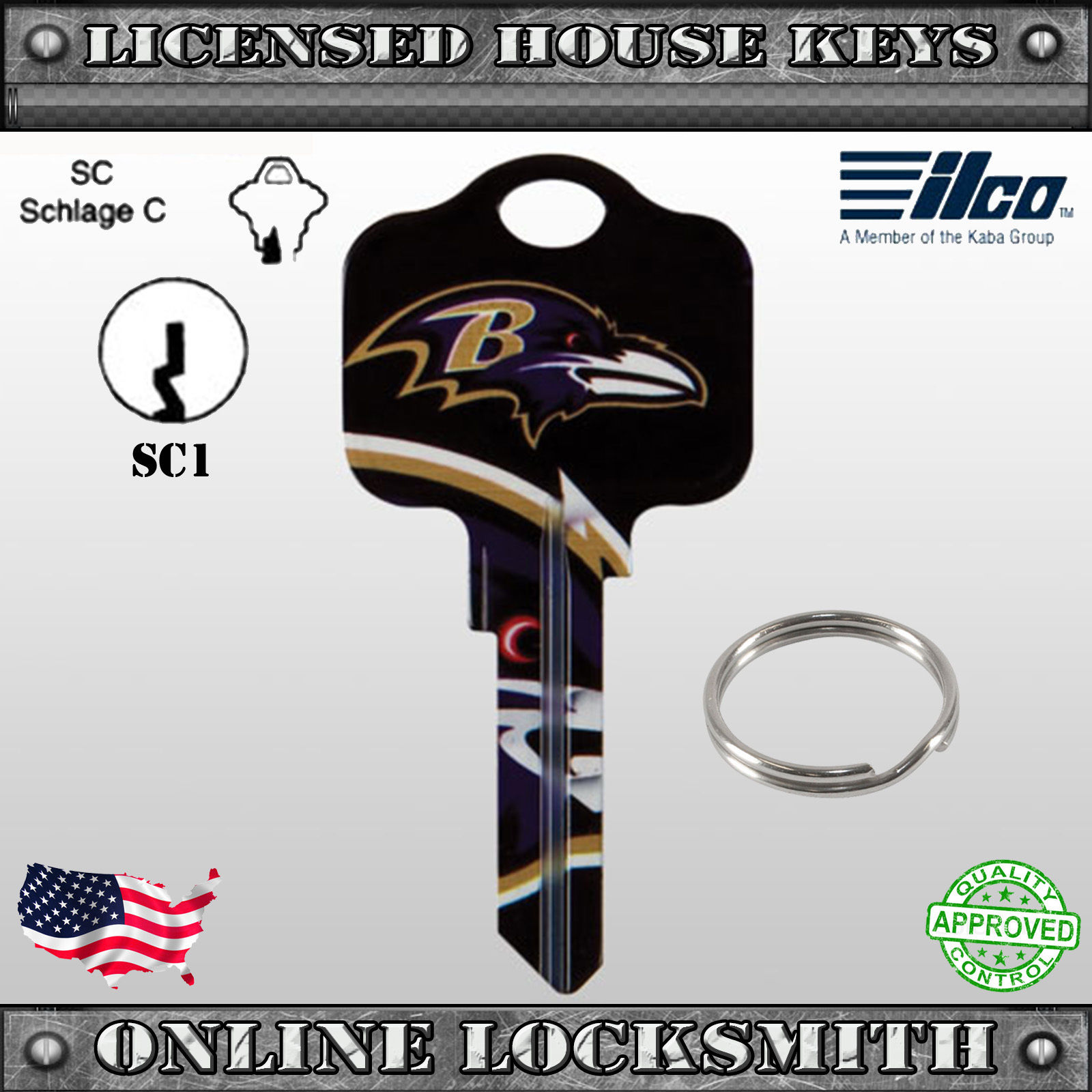 SC1 – Uncut Officially NFL Licensed Key Baltimore Ravens – Online ...