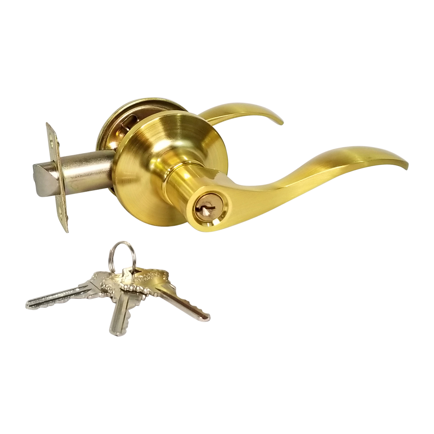 RI-KEY SECURITY – Lever Door Lock Entry Keyed Cylinder Wave Handle 3 ...