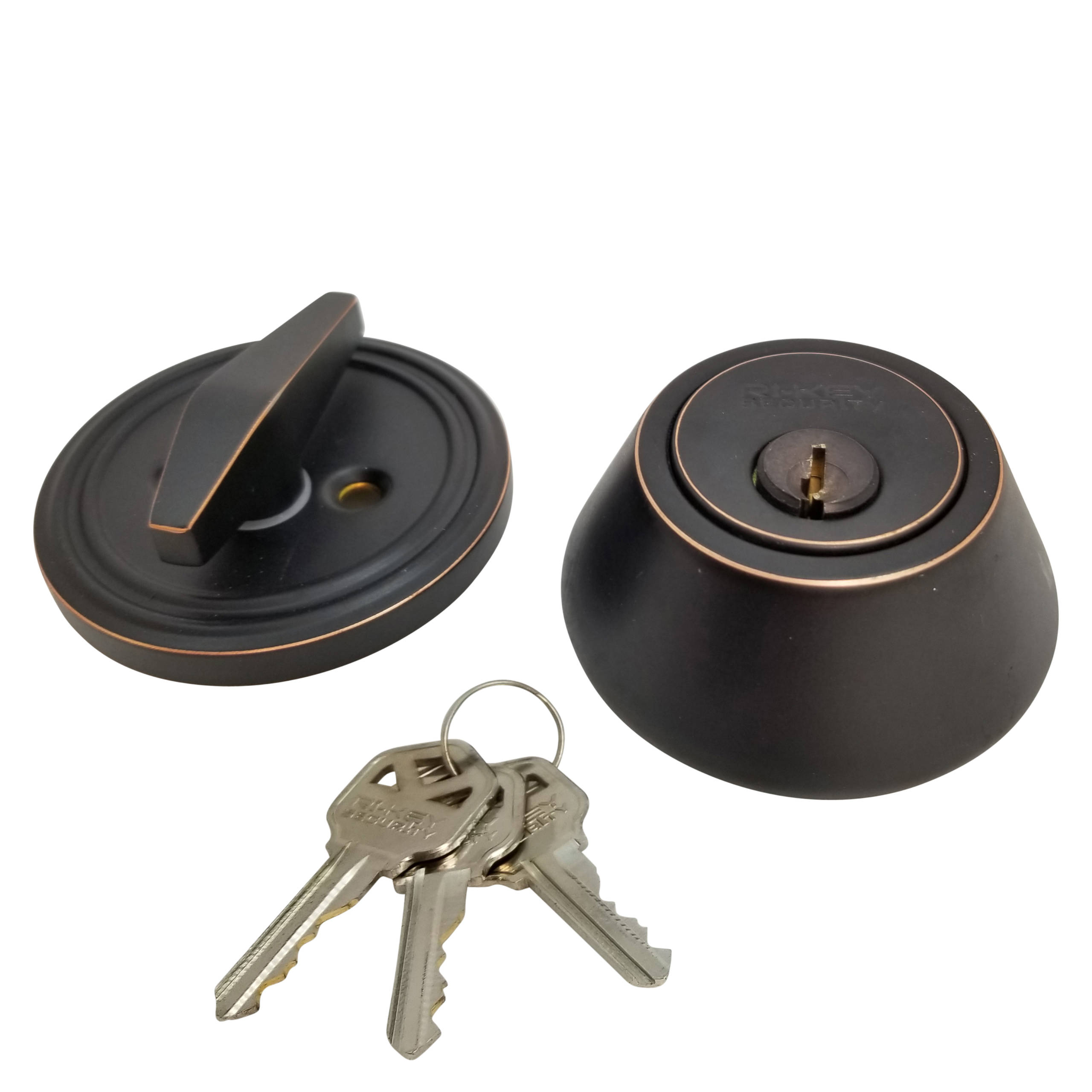 RI-KEY SECURITY- DeadBolt Lock Entry Keyed Cylinder 3 Key Exterior ...