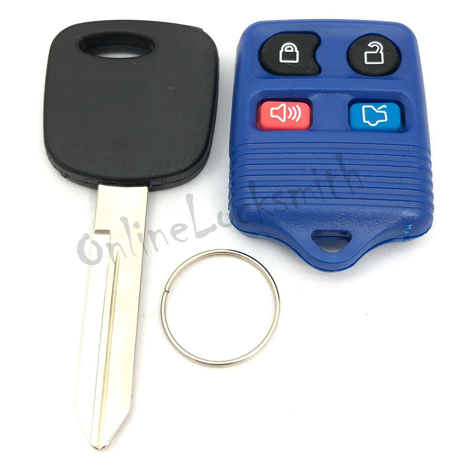 H72 – Transponder Car Key for Ford Lincoln Mercury Mazda & 4 Buttons ...
